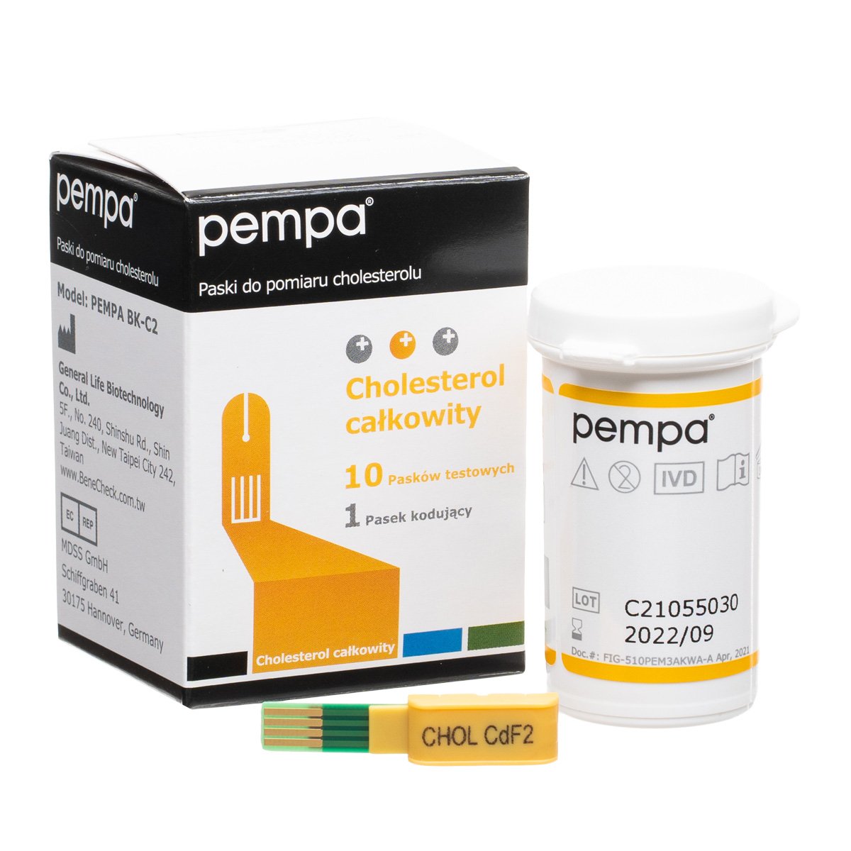 Pempa / Benecheck Cholesterol Strips (Pack of 10) - Naturima