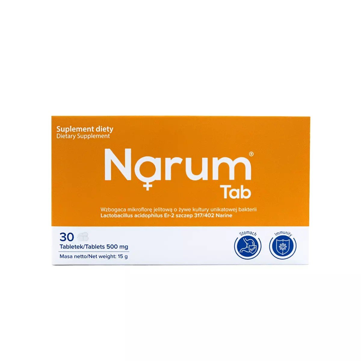 Narum Tab Probiotics for Gut Health 500mg 30 Tablets - Naturima