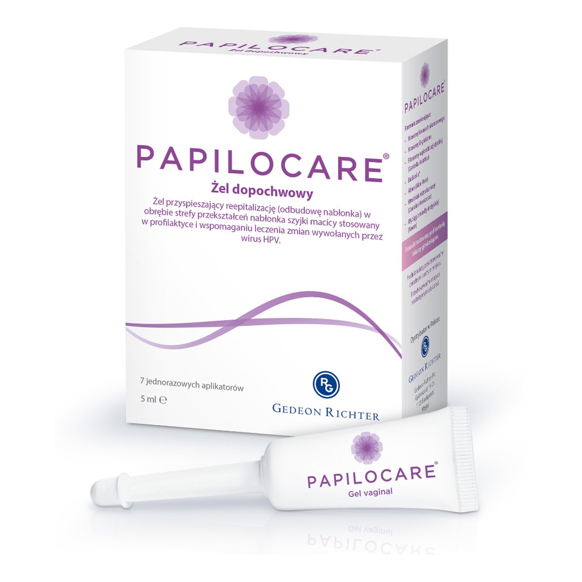 Papilocare Vaginal Gel Cannulas 7 x 5ml HPV Lesions Treatment - Naturima